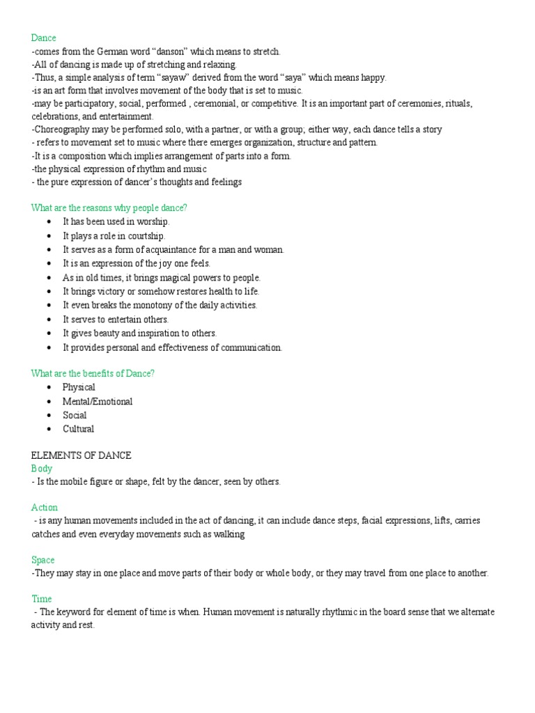 Dance | PDF | Dances | Ballet