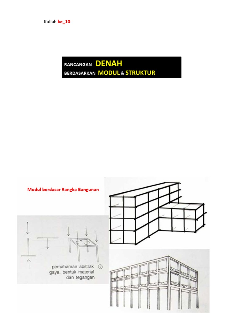 Modul - Struktur - Denah - Ke 10 | PDF