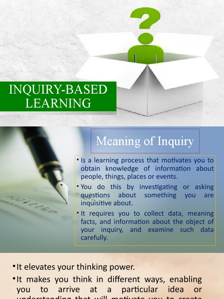Inquiry-Based Learning Guide | PDF | Learning | Inquiry