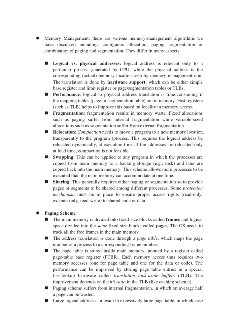 Memory Summary | PDF | Computer Data Storage | Computer Architecture