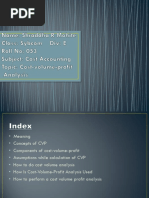 CVP Analysis Formulas Cheat Sheet | PDF