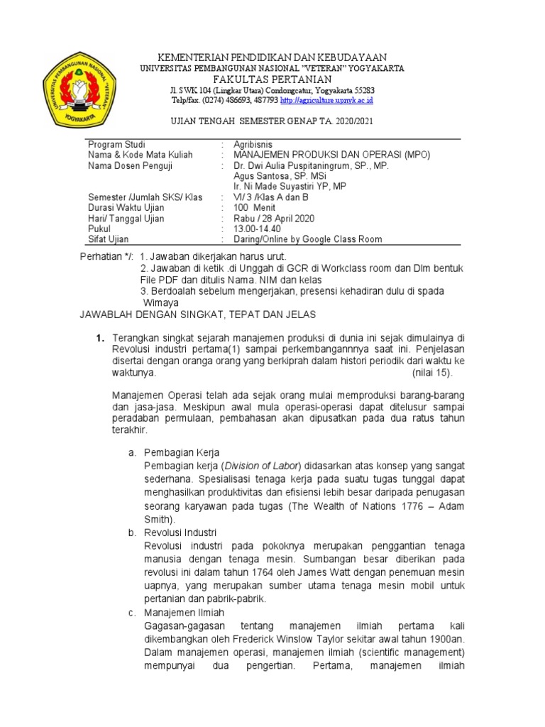 2021 - Uts Mpo | PDF