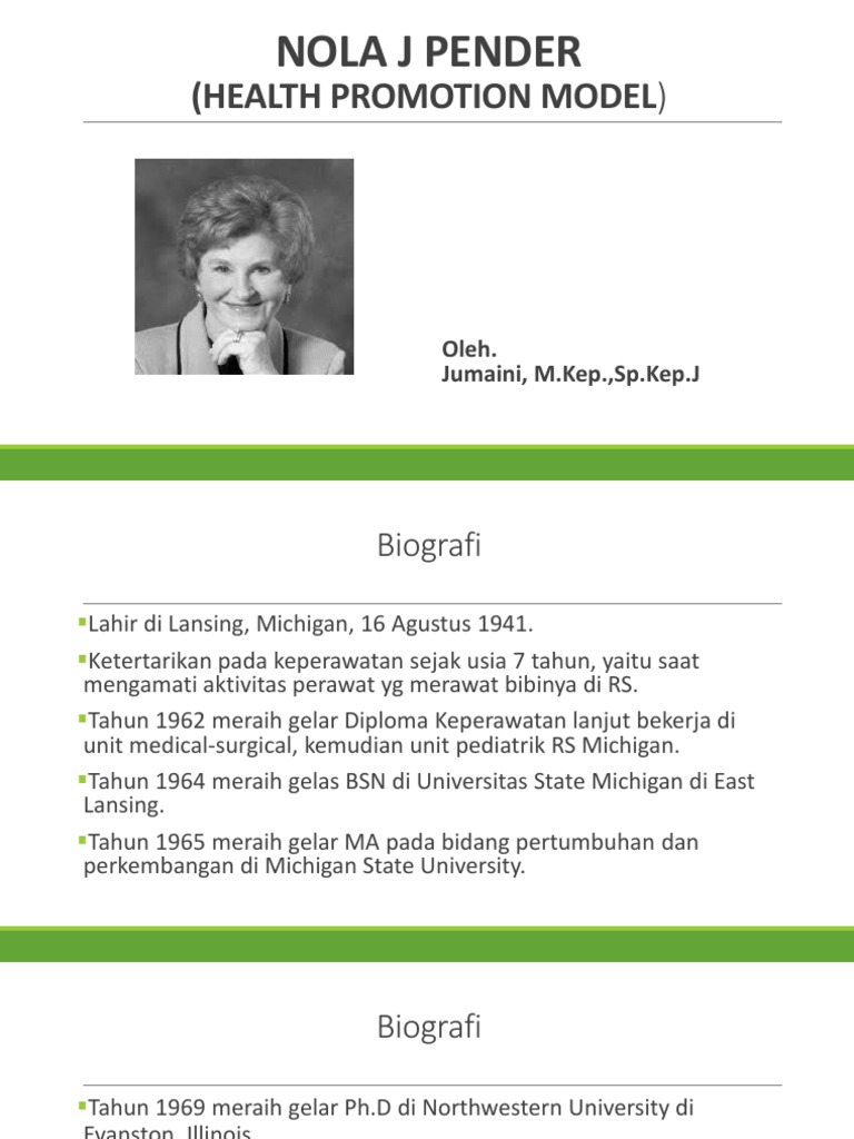 Teori Nola J Pender | PDF