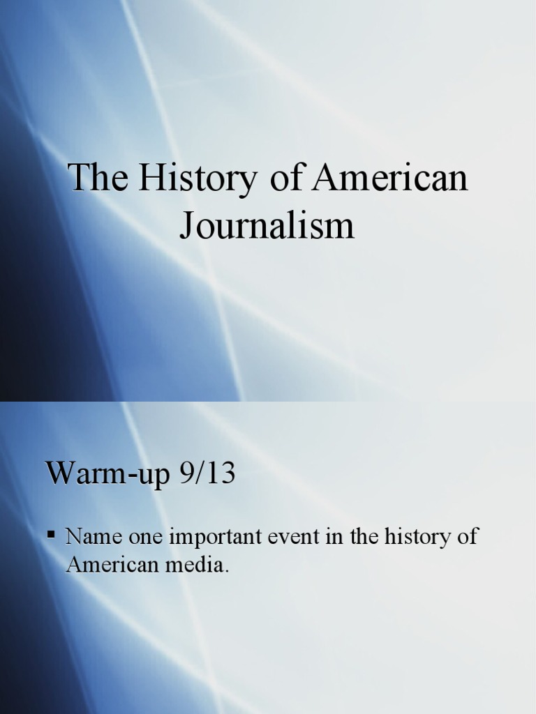 History of Journalism | PDF | Journalism | Newspapers
