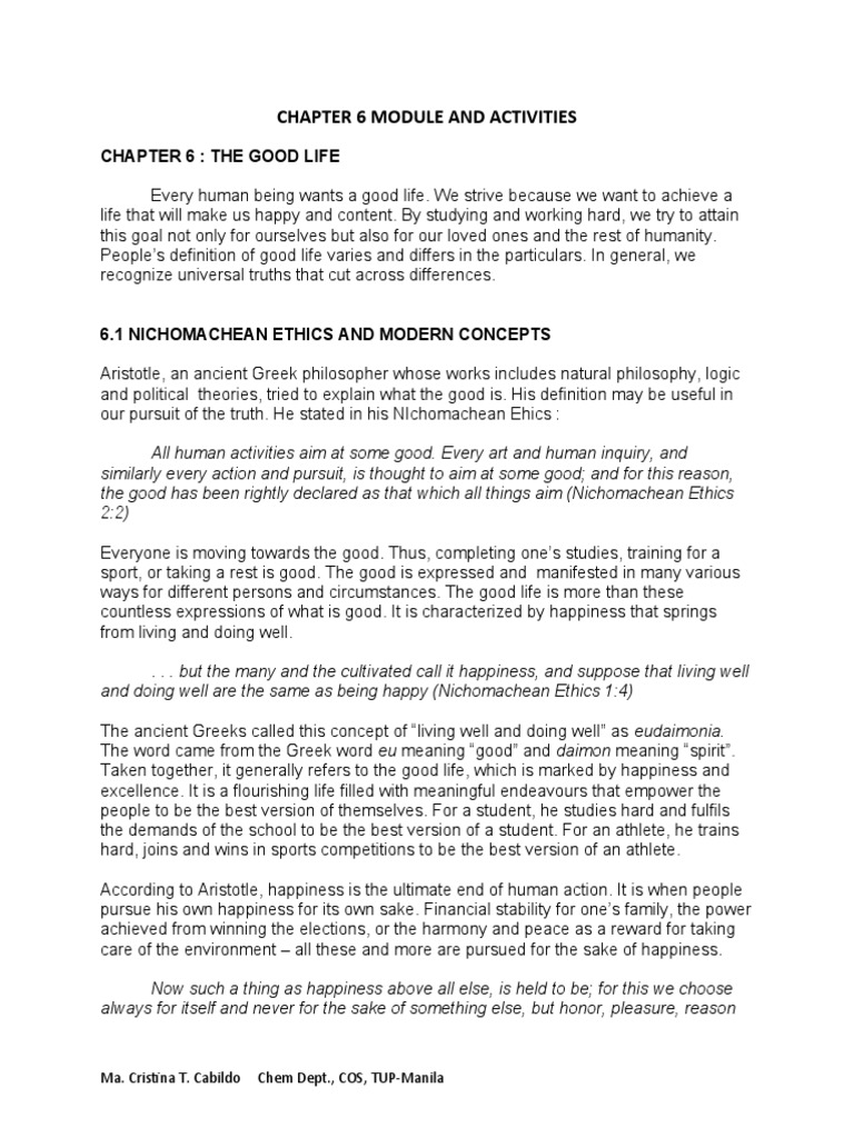 Eudaimonia: The Good Life Explained | PDF | Happiness | Philosophical ...