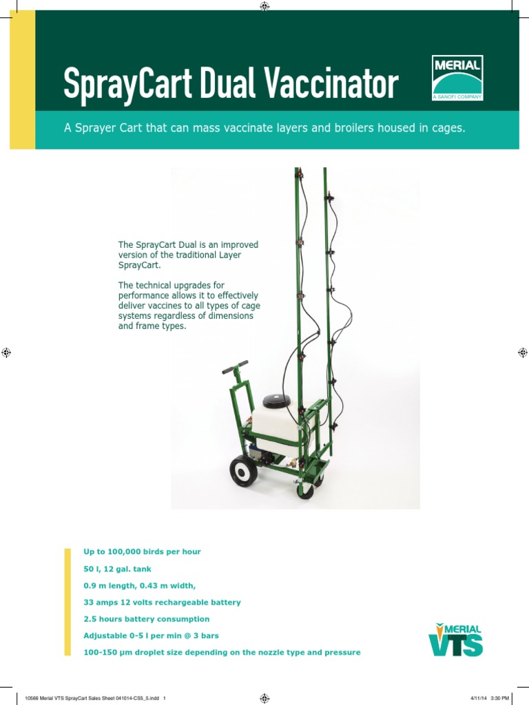 SprayCart Dual Vaccinator | PDF | Home & Garden | Technology & Engineering