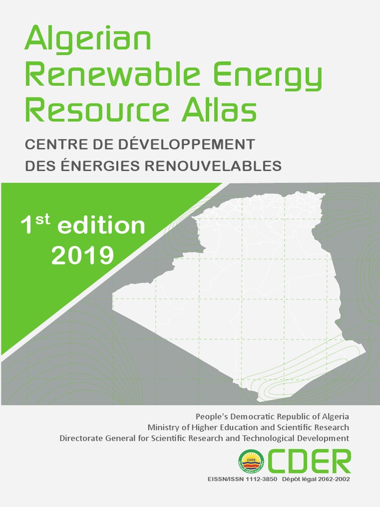 Algerian Renewable Energy Resource Atlas: 1 Edition 2019 | PDF ...