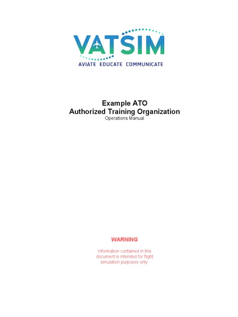 Example Ato Operations Manual | PDF | Flight Instructor | Cognition