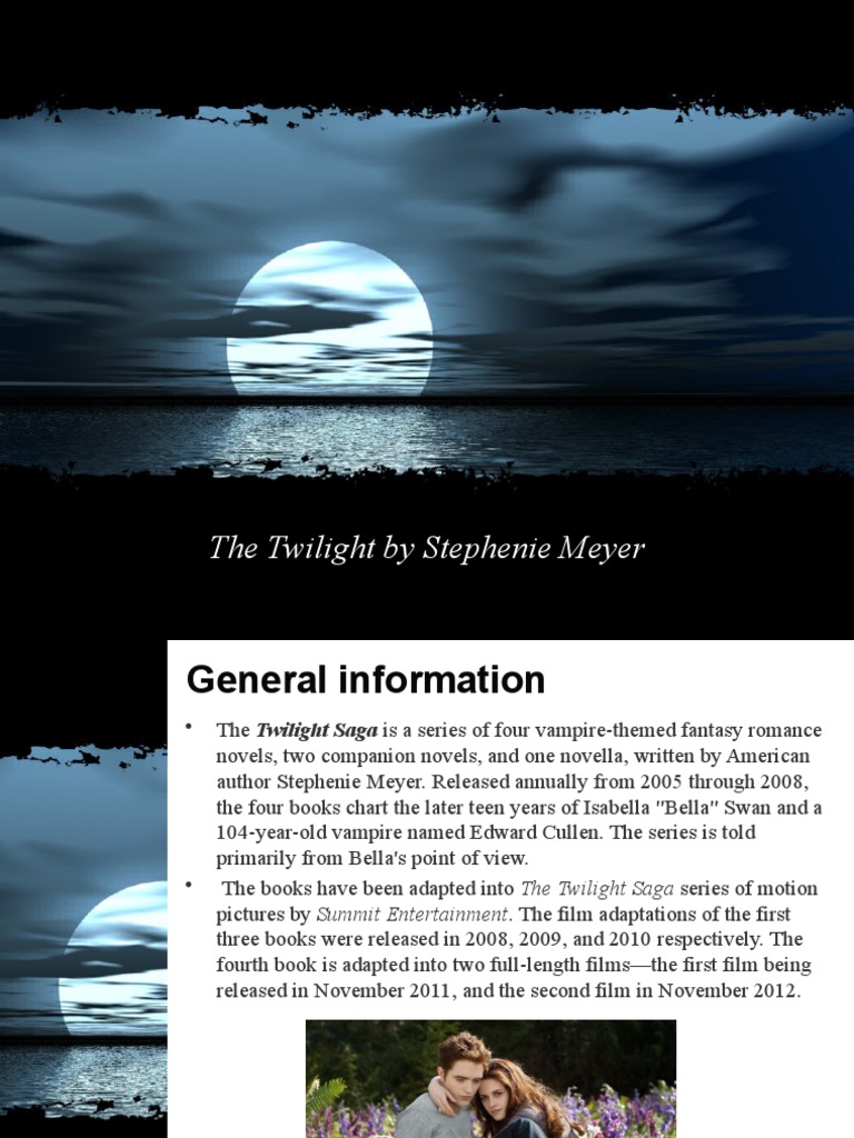 Twilight Saga Overview and Reimagining | PDF | Twilight (Novel Series ...
