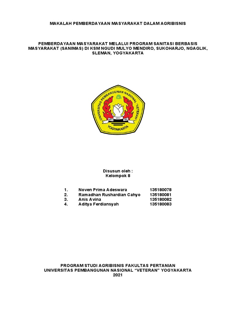 Pemberdayaan Masyarakat Melalui SANIMAS | PDF