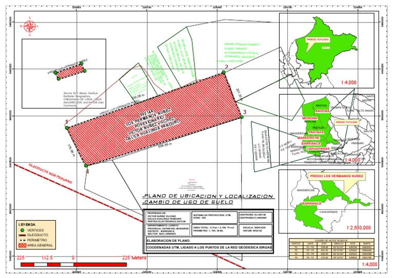.Plano de Ubicacion Y Localizacion .Cambio de Uso de Suelo | PDF | Geodesia