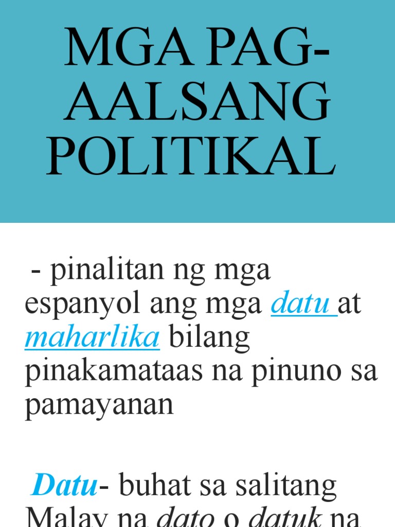 Mga Pag-Aalsang Politikal | PDF
