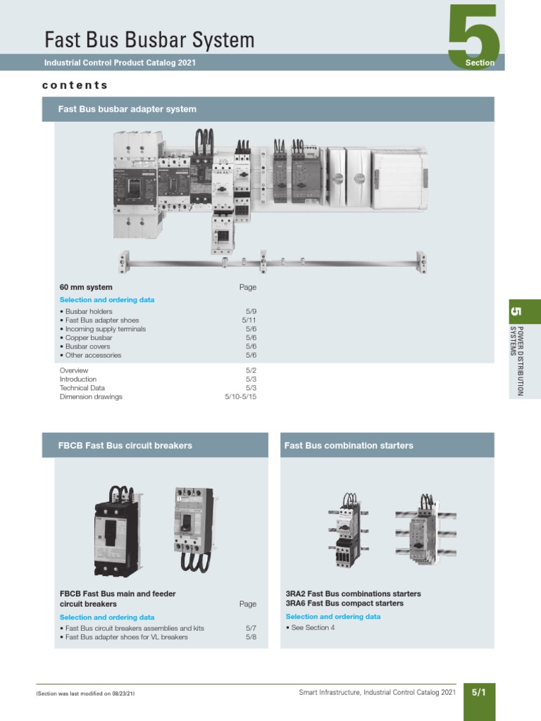 Fast Bus Busbar System Overview | PDF | Fuse (Electrical) | Electrical ...
