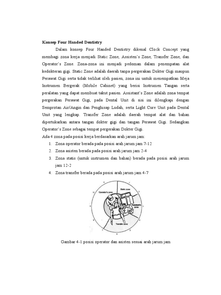 Zona Kerja dalam Four Handed Dentistry | PDF | Sains & Matematika