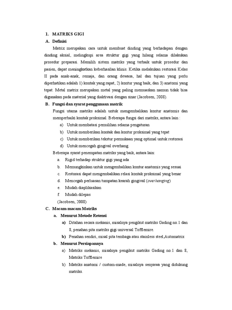 MATRIKS Dan PUTTY INDEKS | PDF