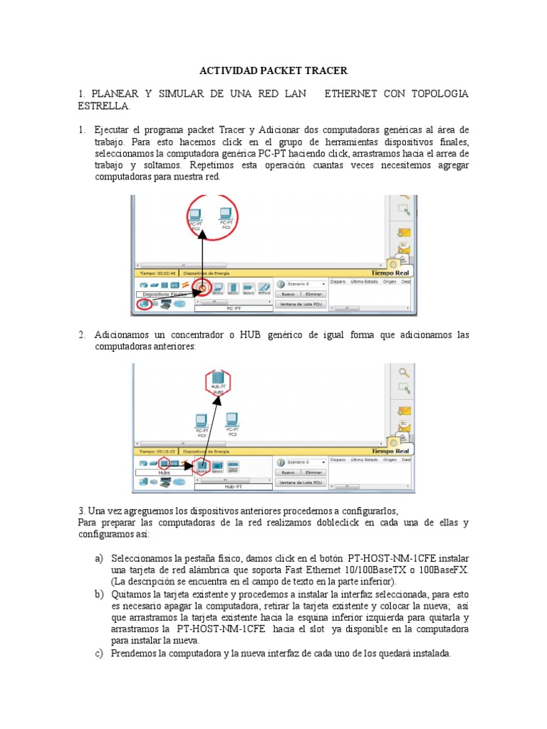 Actividad Packet Tracer 2 | PDF | Dirección IP | Controlador de interfaz de red