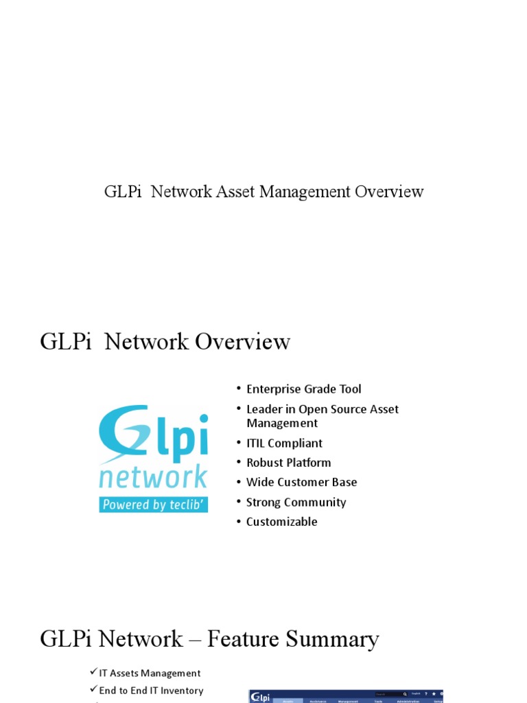 Glpi Network Asset Management Overview | PDF | Computer Network ...