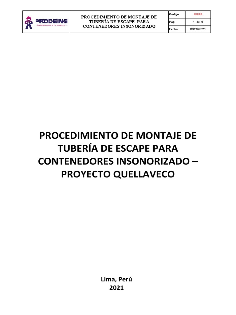Instructivo de Montaje de Tubería Silenciador | PDF