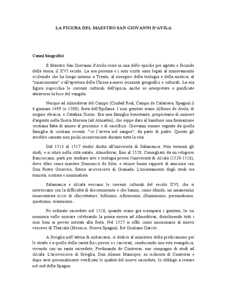 Giovanni D'avila Figura | PDF