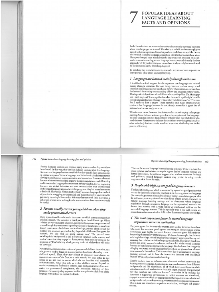 How Languages Are Learned Chapter 7 | PDF