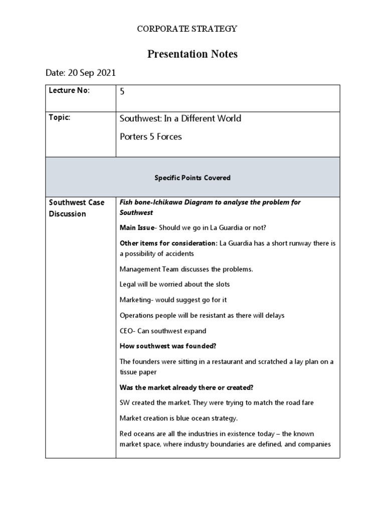 Lecture 5 - Corporate Strategy Notes | PDF | Hedge (Finance ...