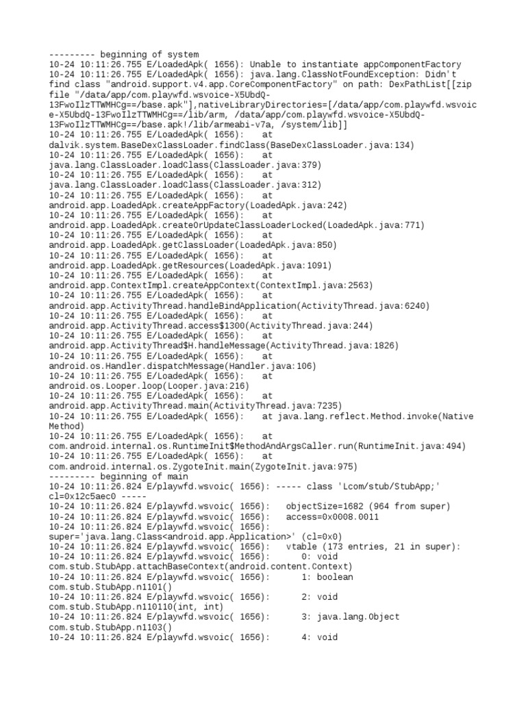 Classnotfoundexception In Android App Pdf System Software Object Oriented Programming 