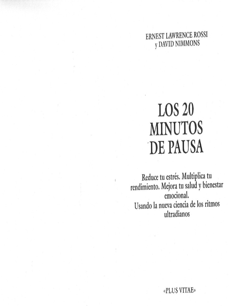 Los 20 Minutos de Pausa Ernest Rossi | PDF