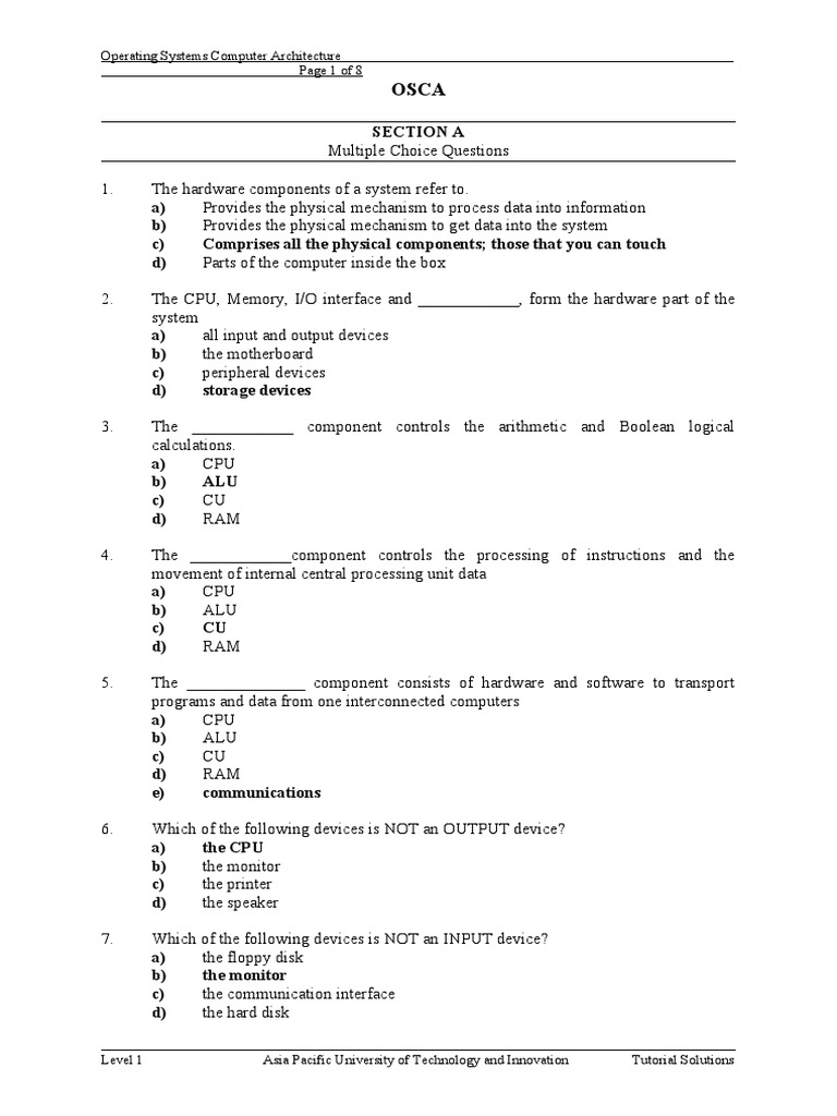 TS1. Computer History Overview-OSCA | PDF | Computer Data Storage | Operating System