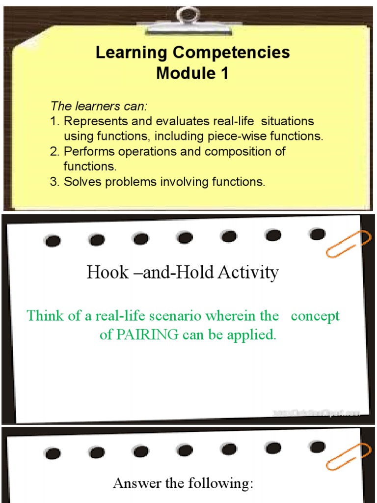 Learning Competencies: The Learners Can | PDF | Function (Mathematics ...