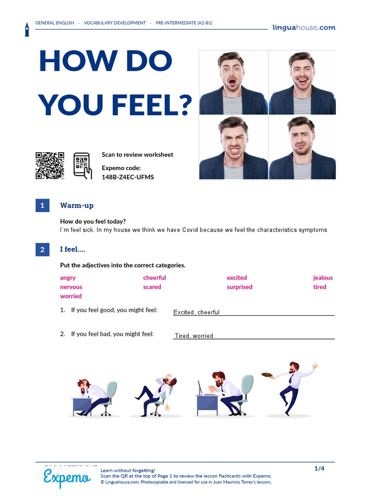 How Do You Feel British English Student Ver2 | PDF | Wellness