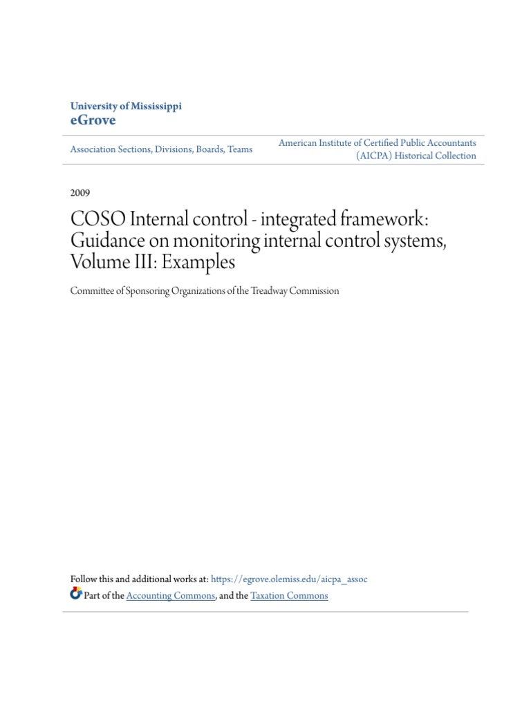COSO Internal Control - Integrated Framework - Guidance On Monitor ...
