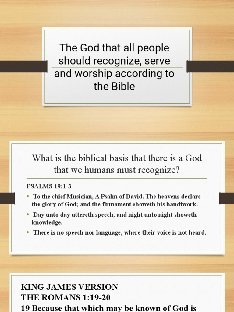 The God That All People Should Recognize | PDF | God | Epistle To The ...