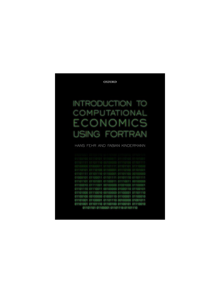Hans Fehr Fabian Kindermann Introduction To Computational Economics Using Fortran Oxford 