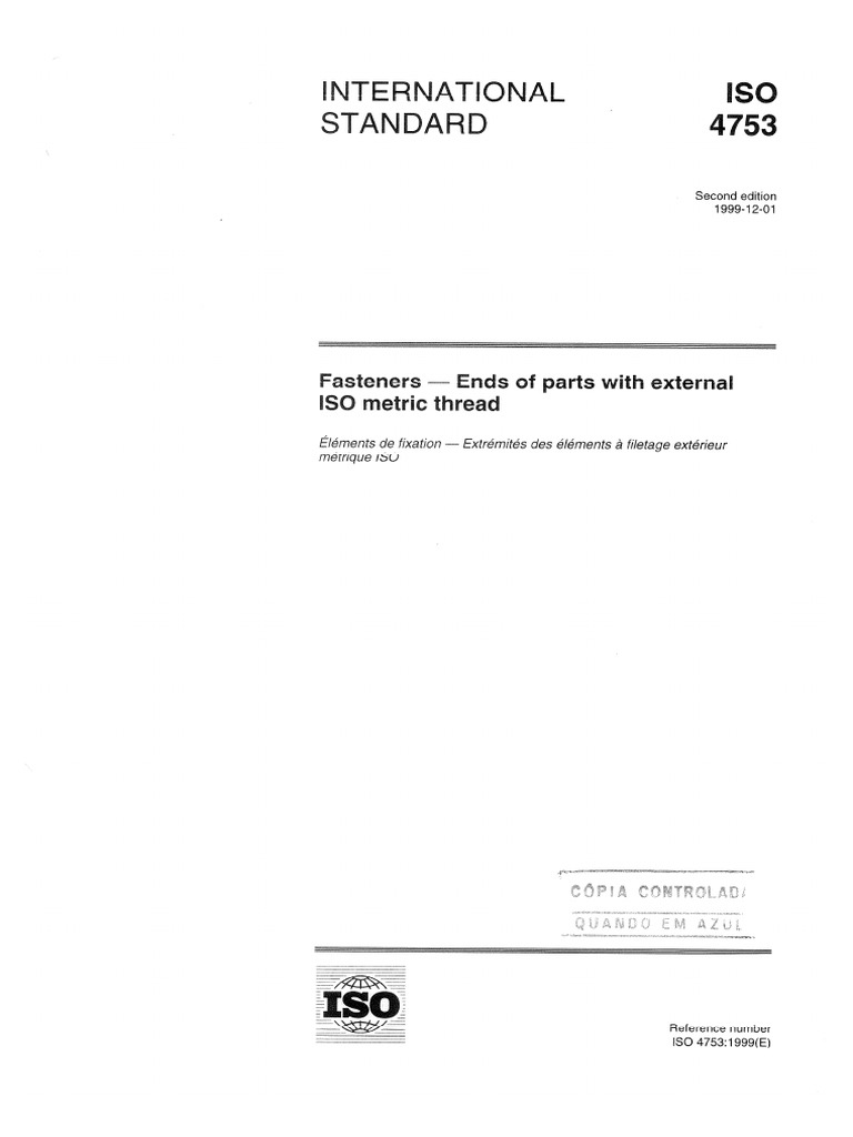Iso 4753 - 1999 | PDF