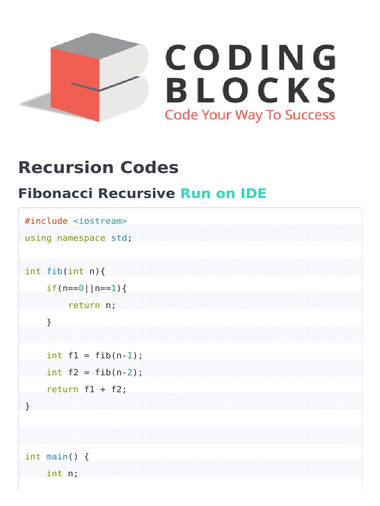Recursion Codes Long | PDF | Theoretical Computer Science | Mathematics