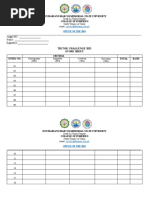 Tabulation Sheet | PDF