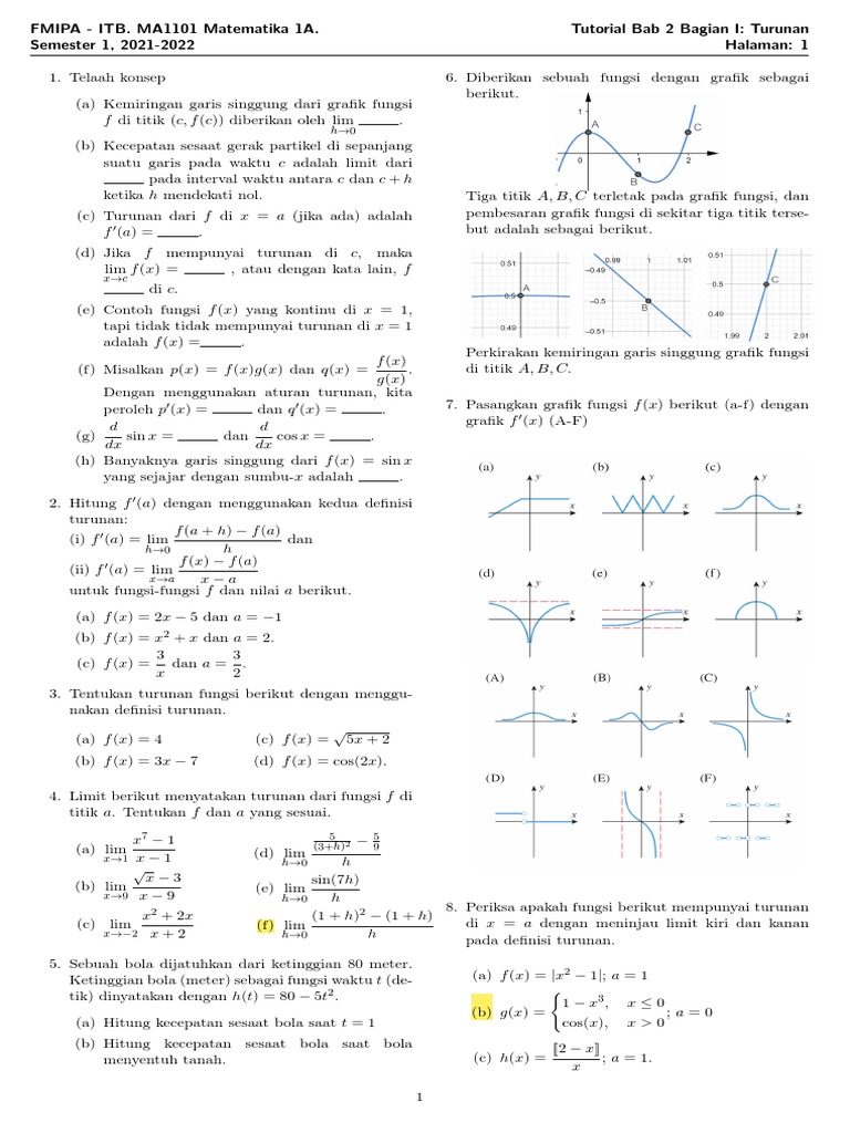 Tutorial Bab 2 Matematika IA 2021 2022 | PDF | Metode & Bahan Ajar ...