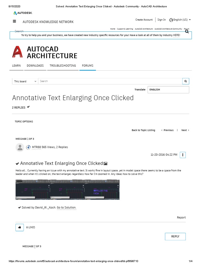Solved Annotative Text Enlarging Once Clicked Autodesk Community Autocad Architecture