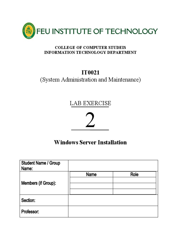 (System Administration and Maintenance) : College of Computer Studeis Information Technology ...