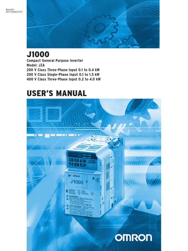 j1000 Frequency Inverter Users Manual en | PDF | Electrical Wiring ...