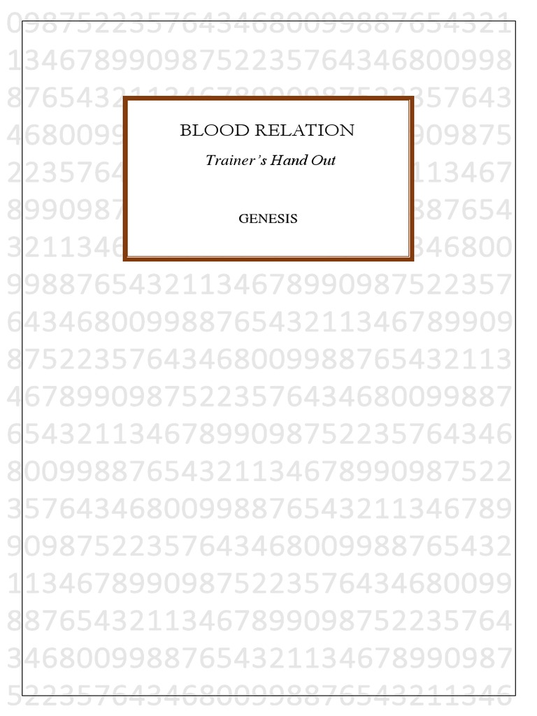 Blood Relation Problem Solving Guide | PDF | Wife | Family