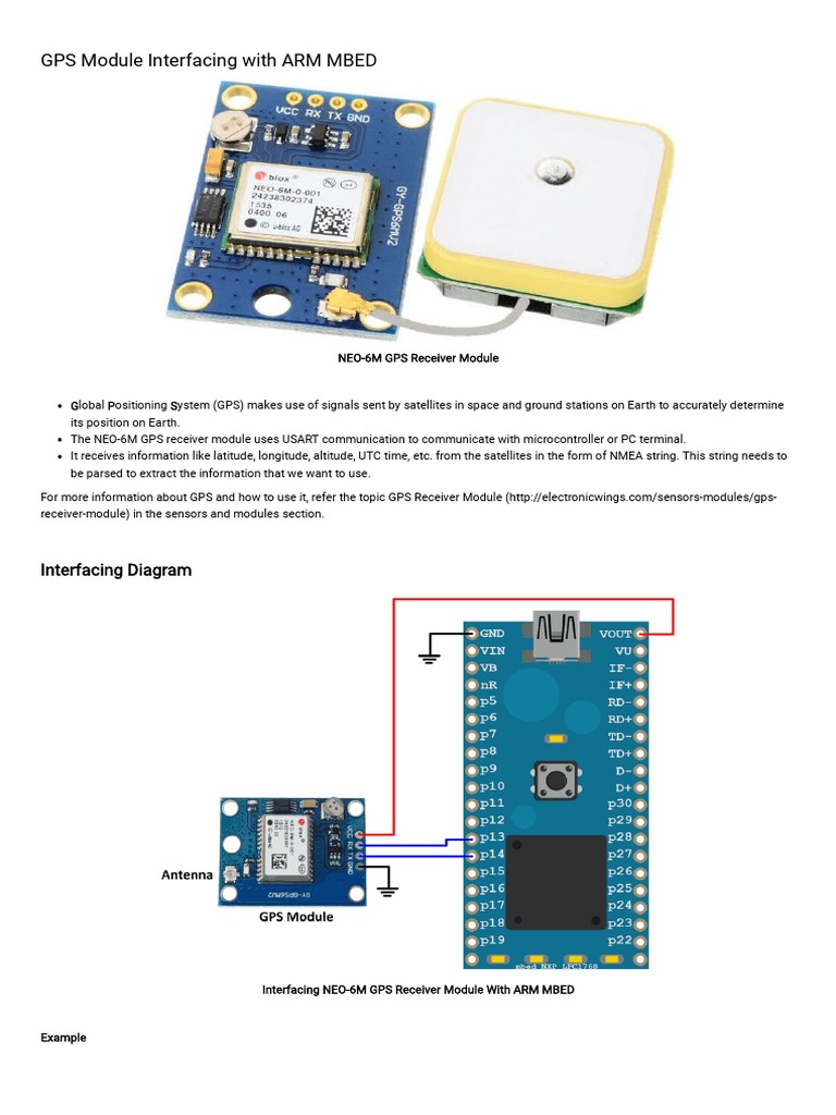 GPS Module Interfacing With ARM MBED - MBED | PDF | Global Positioning System | Satellite