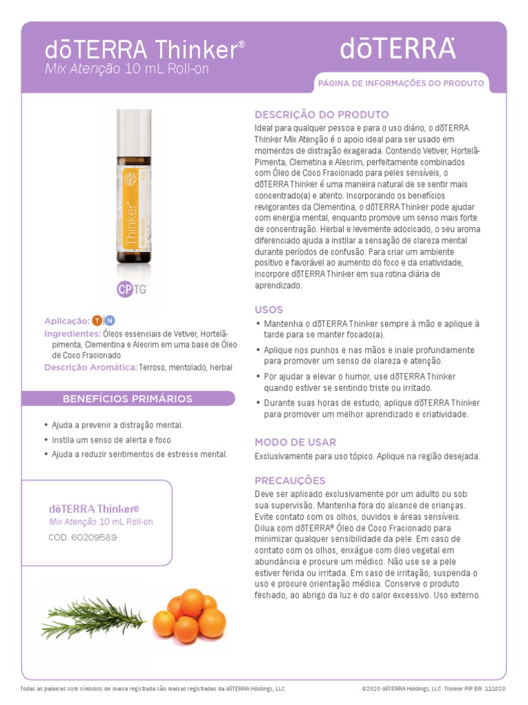 Doterra Thinker Oil | PDF