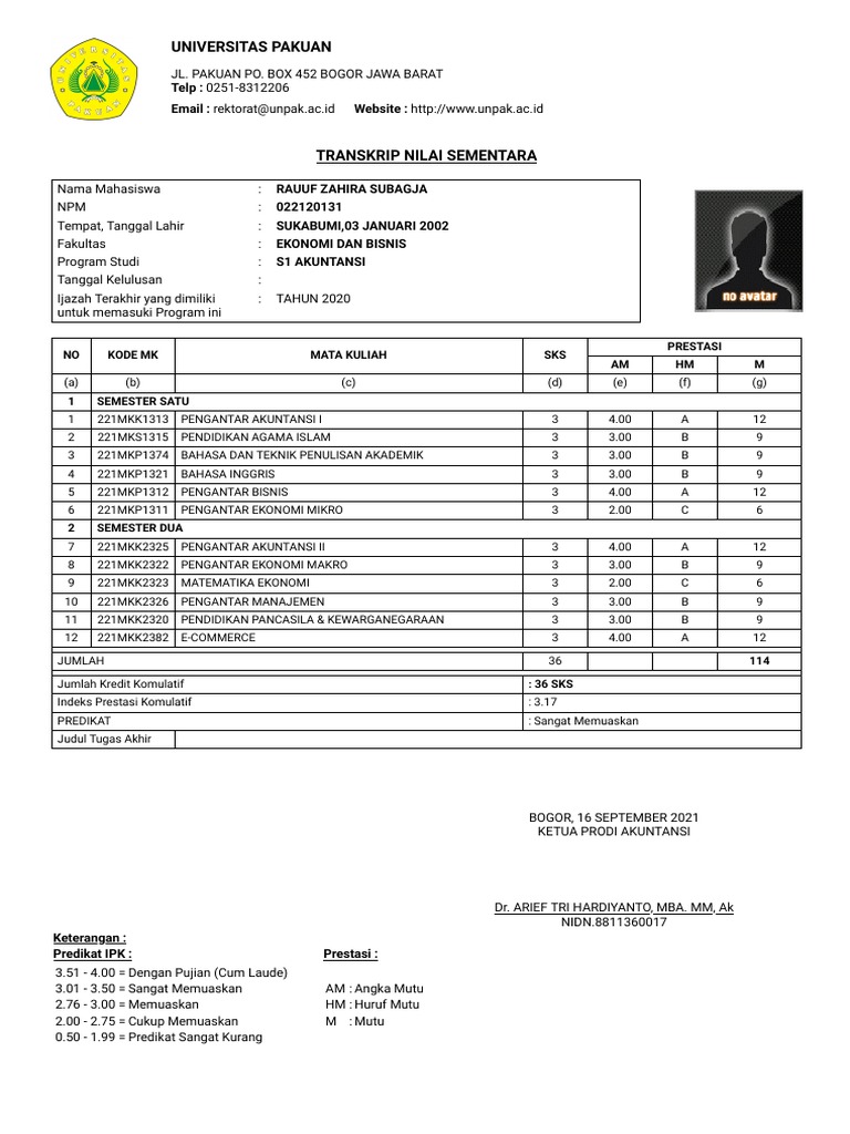 Sistem Informasi Akademik Simak Universitas Pakuan Pdf