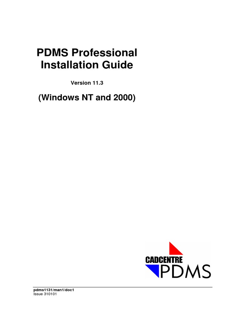 Manual - Pdms Installation | PDF | Installation (Computer Programs ...