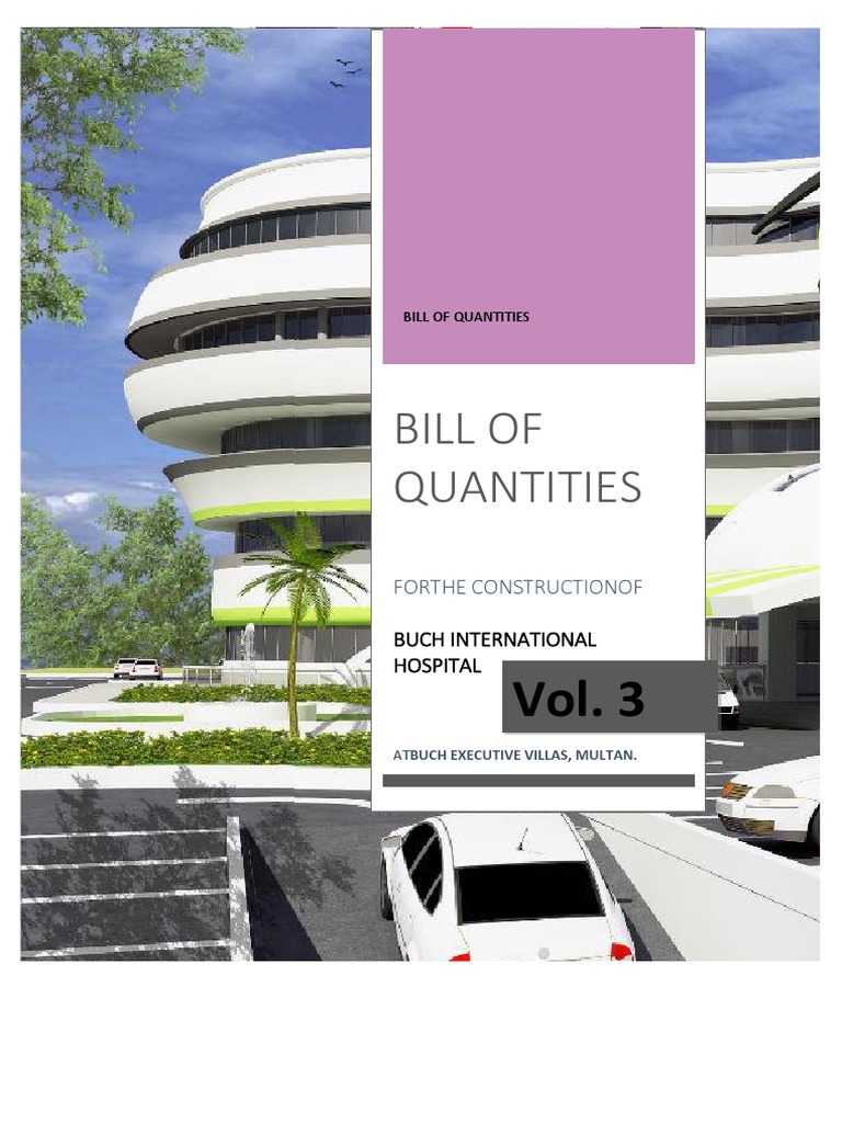 Volume 3 - BOQS | PDF | Door | Concrete