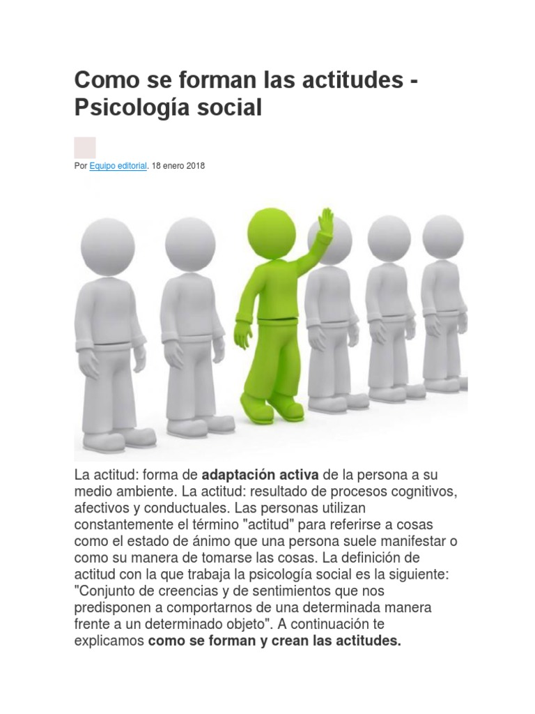 Como Se Forman Las Actitudes | PDF | Actitud (psicología) | Psicología ...