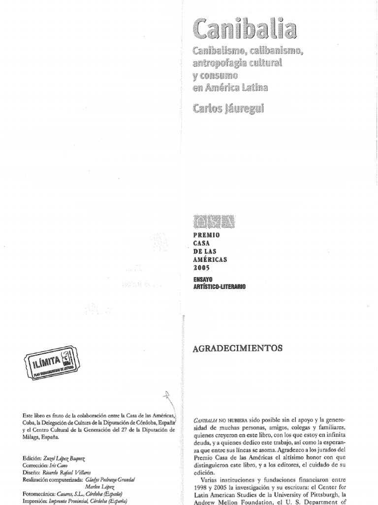 CANIBALIA - Carlos Jáuregui | PDF