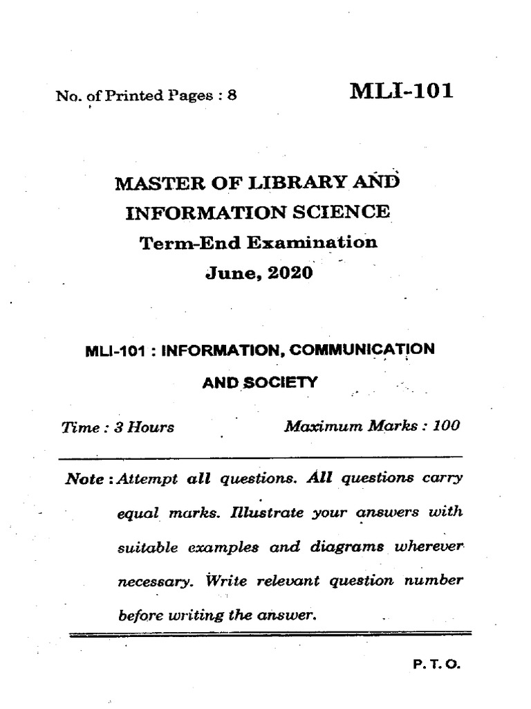 Mli 101 June2020 | PDF | Information | Communication