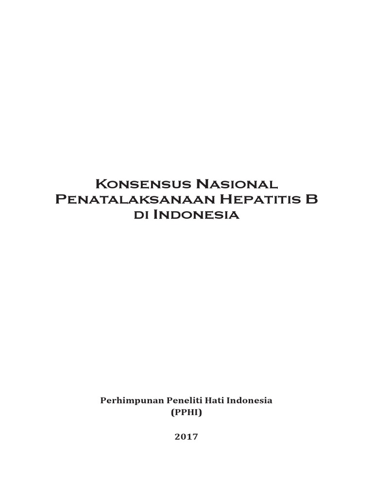 Konsensus Hepatitis B August 2017 | PDF